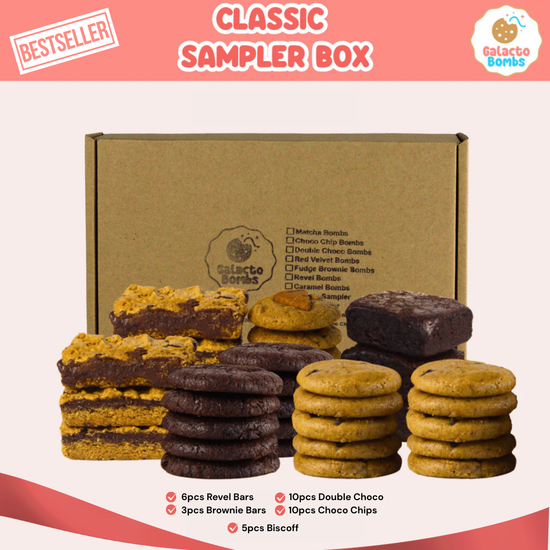 Classic Sampler Box | Mommy Treats (34 Cookies) – Galacto Bombs PH
